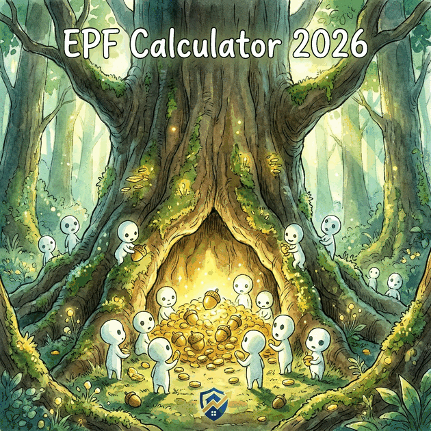 Kalkulator EPF Malaysia 2026 | Caruman KWSP | mynetworth.today